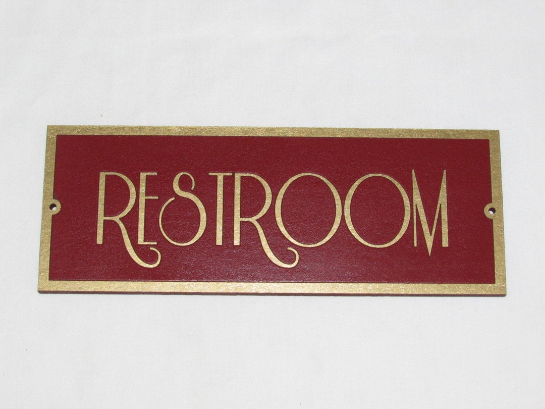 Custom 8 Wood Restroom Door Sign - Etsy