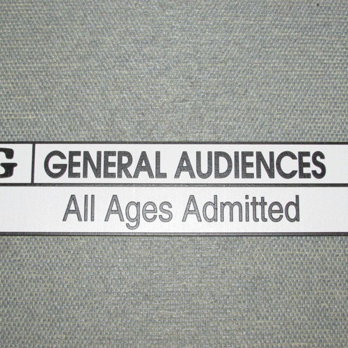 RATED G GENERAL AUDIENCE Movie Home Theater Sign - Etsy