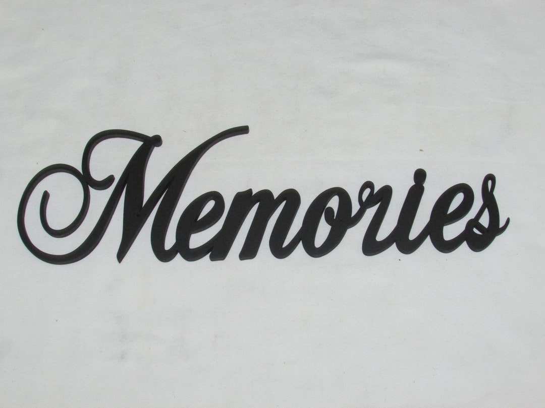 Memories Script #2 Wall Word Decor Art Sign - Etsy
