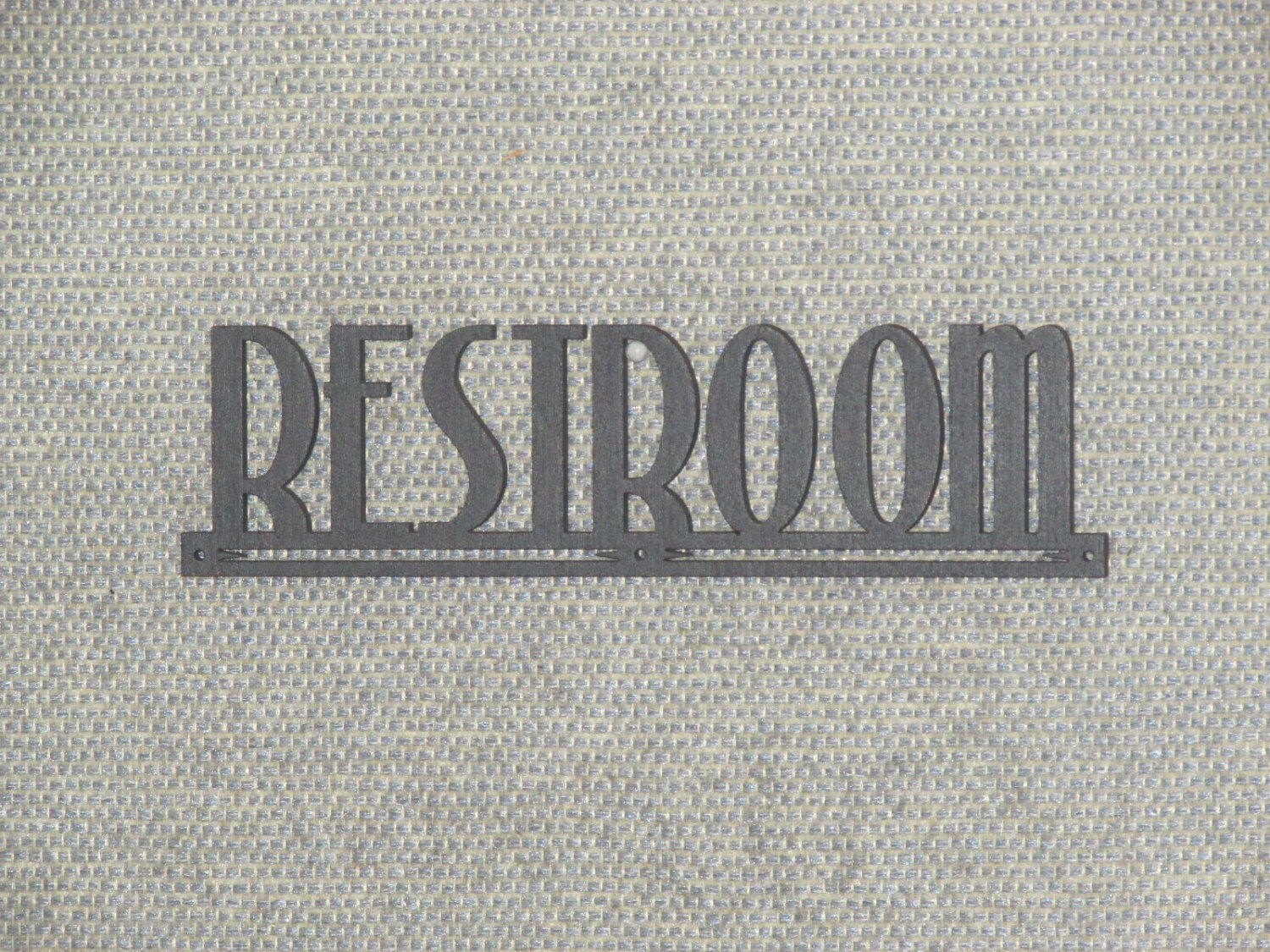 Restroom Wood Door Word Signs 8 X 2 - Etsy