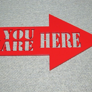 YOU ARE HERE Arrow, Choose Right or Left Arrow Direction, Choice of ...