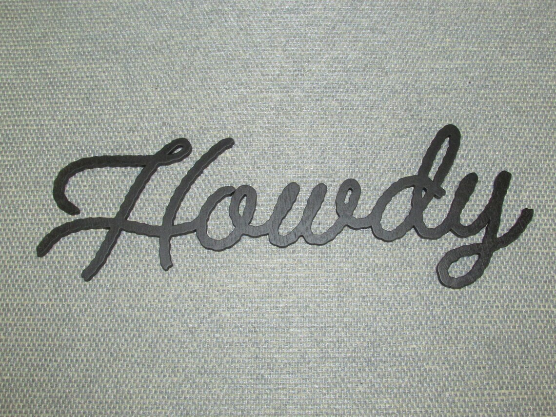 Howdy Custom Rope Style Font Laser Cut Wood Wall Word Color - Etsy