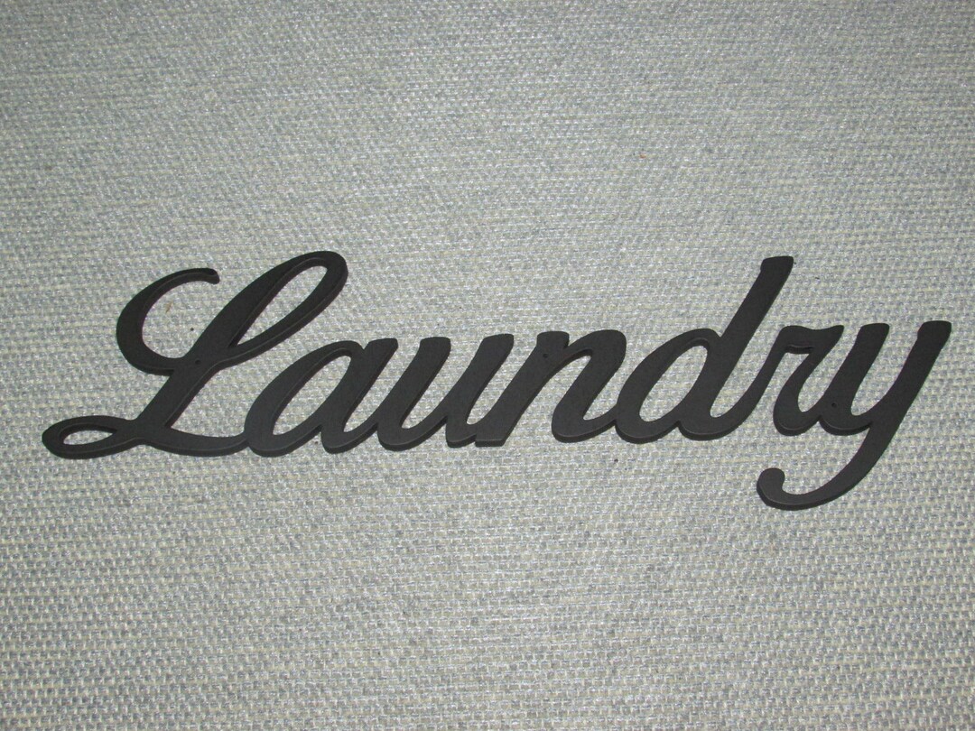 Laundry Word Sign Wall Word or Door Sign Choice of Color and Size. Free ...