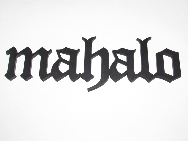 MAHALO Wall Word SIGN Wall Art Home Decor - Etsy