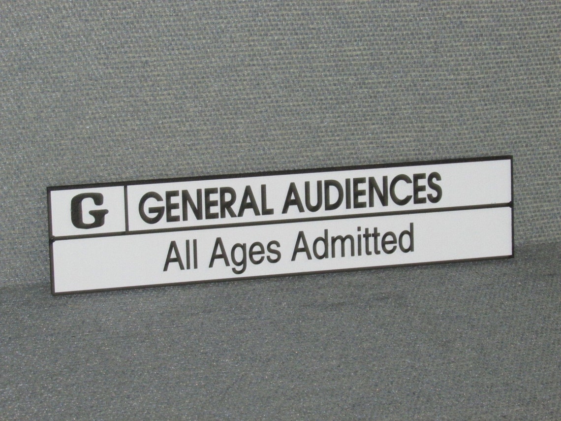 RATED G GENERAL AUDIENCE Movie Home Theater Sign - Etsy