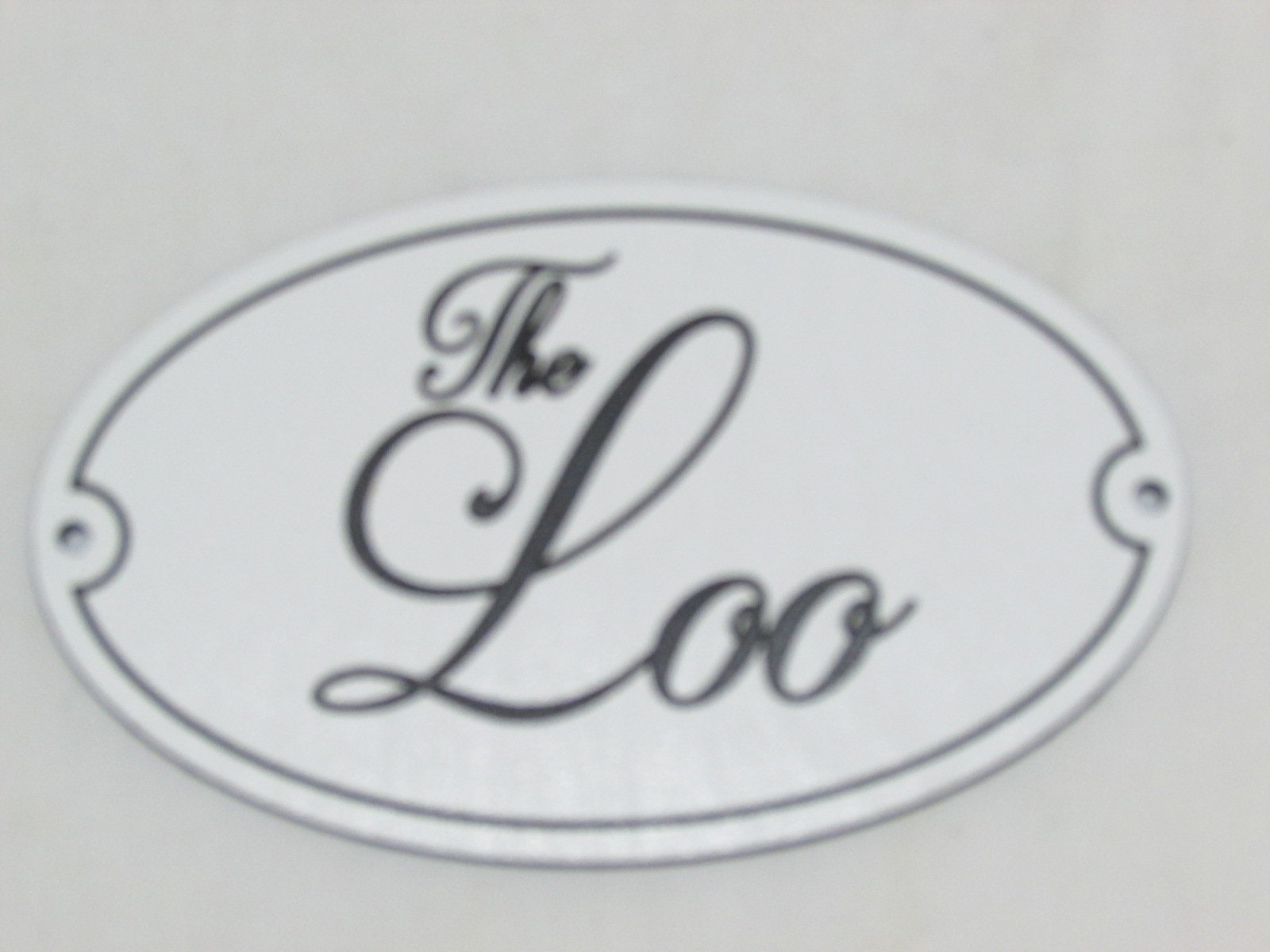 The Loo Bathroom Door Sign Plaque Restroom Black Letters | Etsy