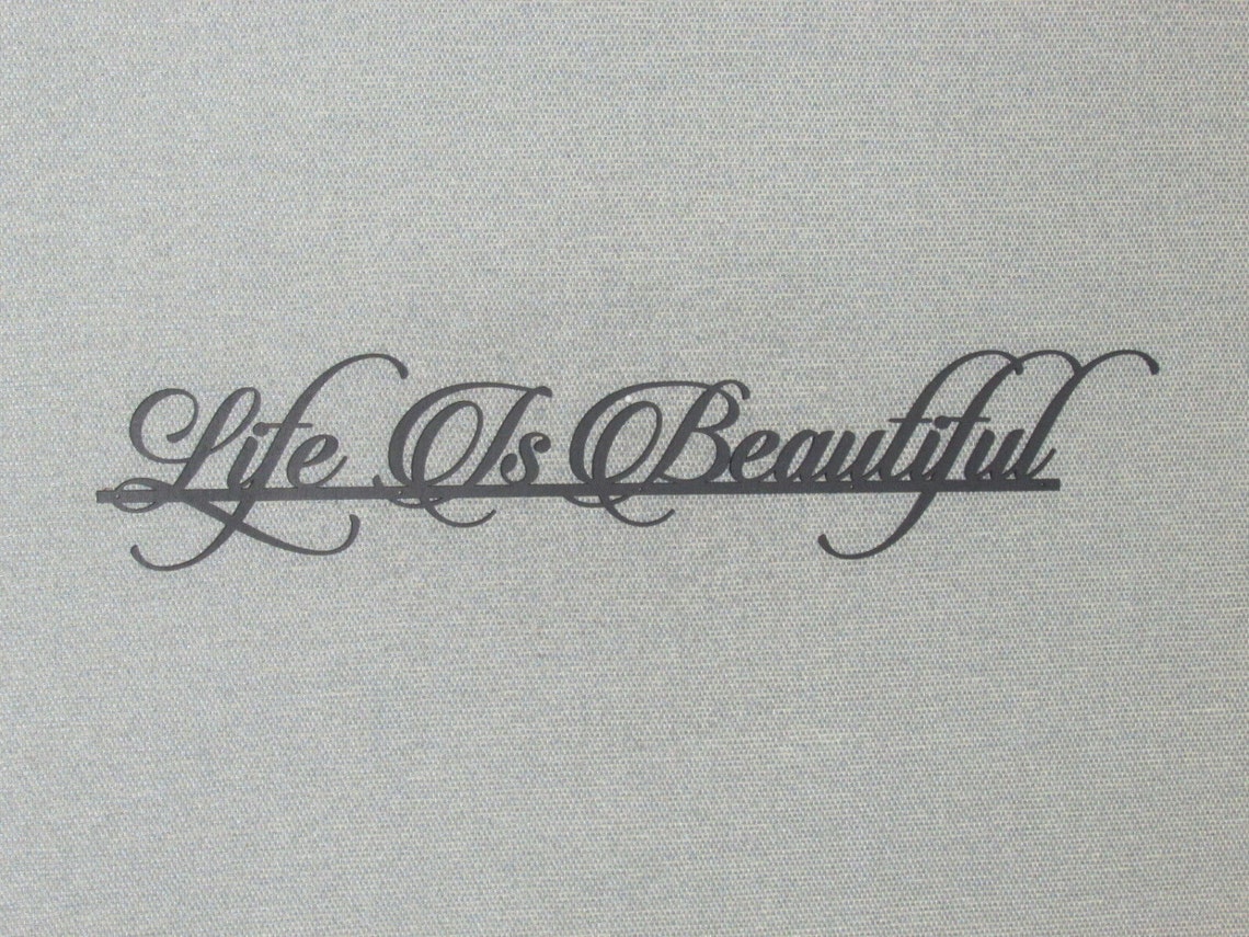 Life Is Beautiful 24 Long Wall Words Sign Art Decor Wall | Etsy