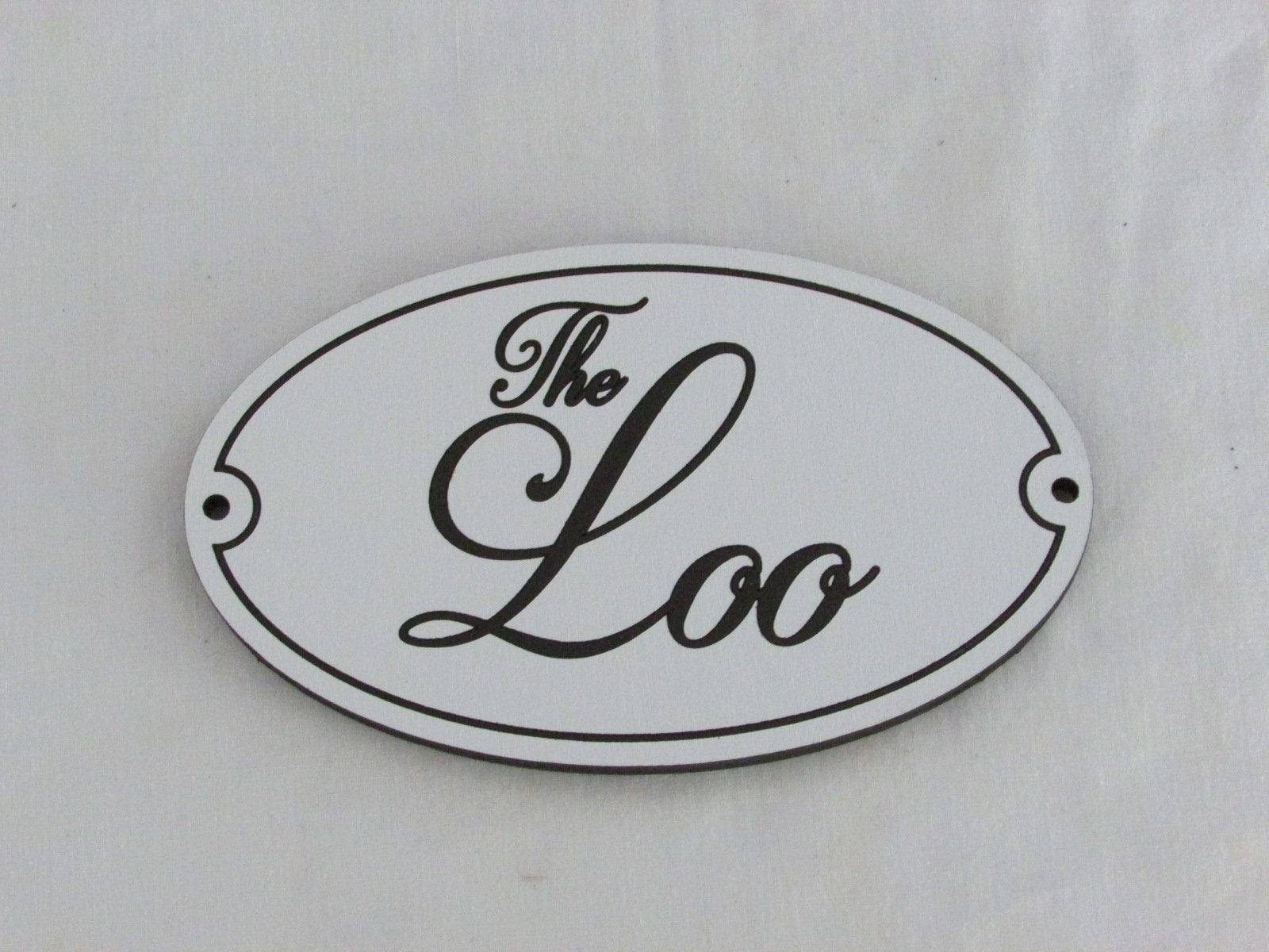 The Loo Bathroom Door Sign Plaque Restroom Black Letters | Etsy