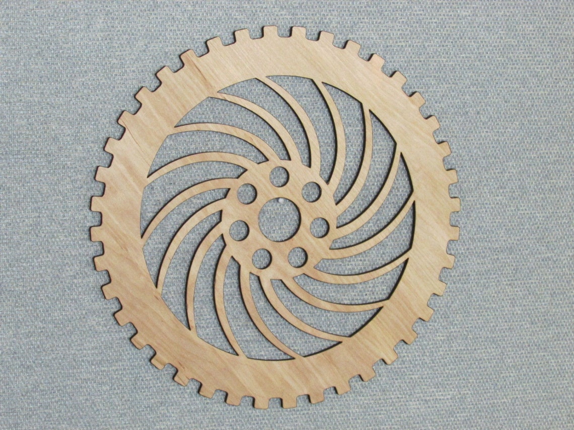 12 Round Wood Wooden COG Gear Unpainted Natural Wood | Etsy