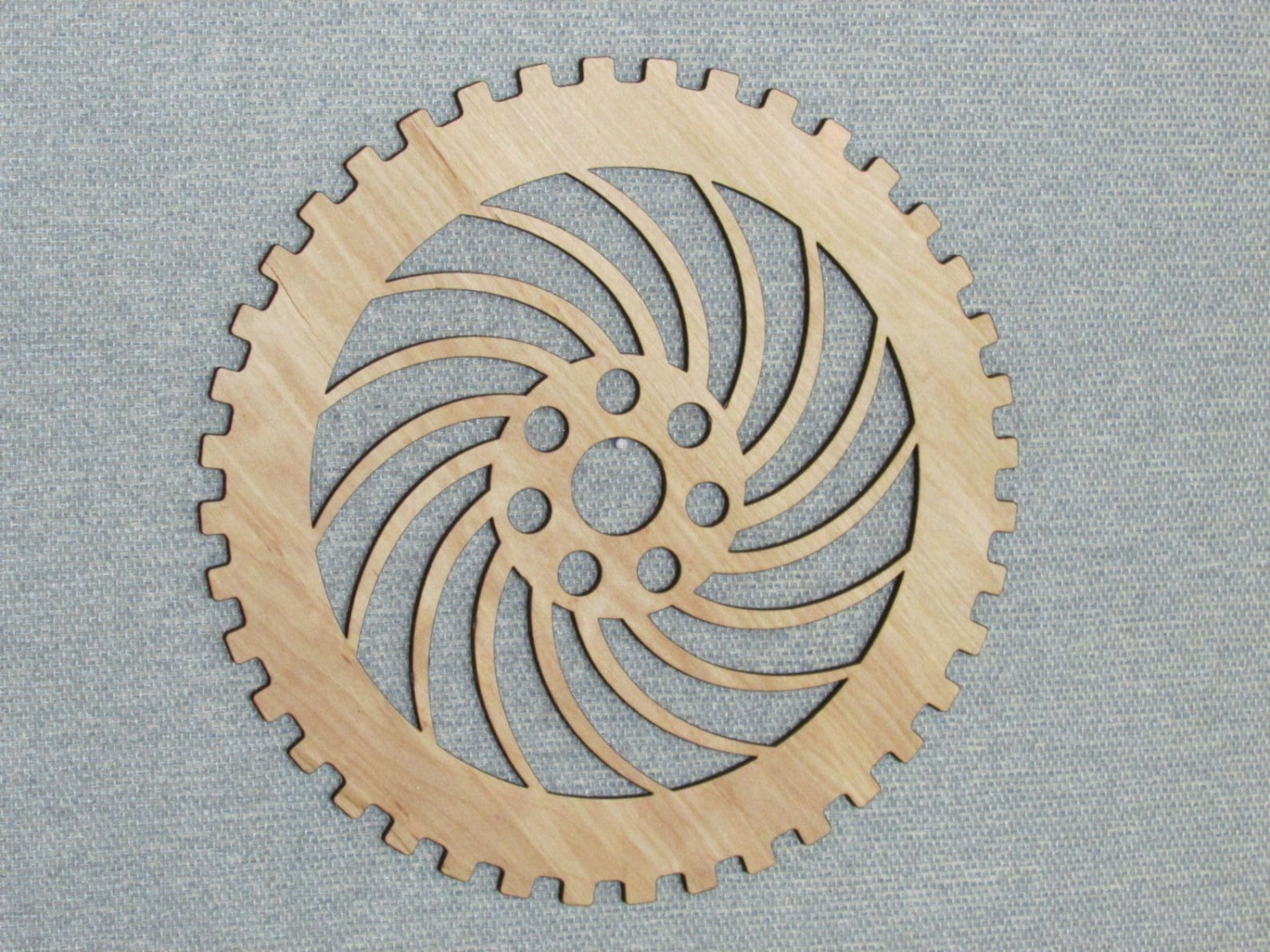 12 Round Wood Wooden COG Gear Unpainted Natural Wood | Etsy