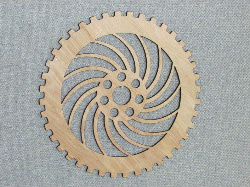 12 Round Wood Wooden COG Gear Unpainted Natural Wood - Etsy