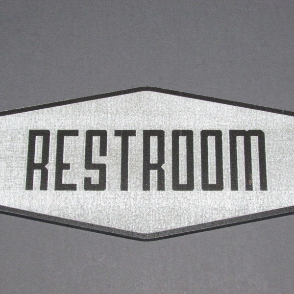 Retro Restroom Sign - Etsy