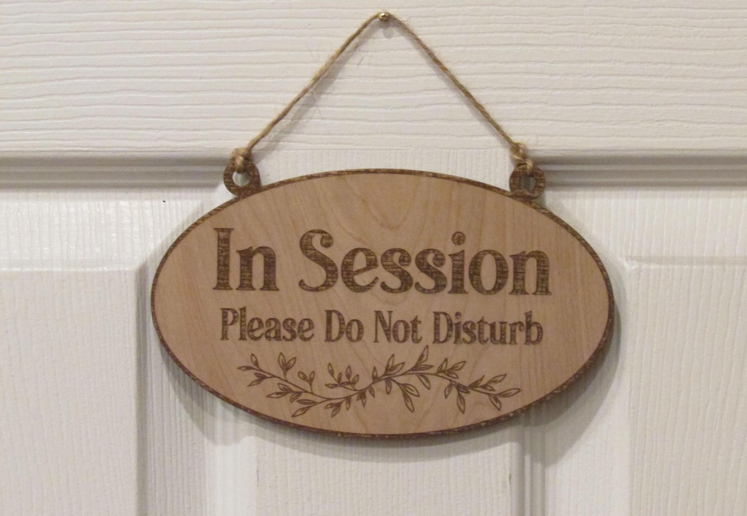 Double Sided Door Sign. in Session and Welcome Please Come In ...