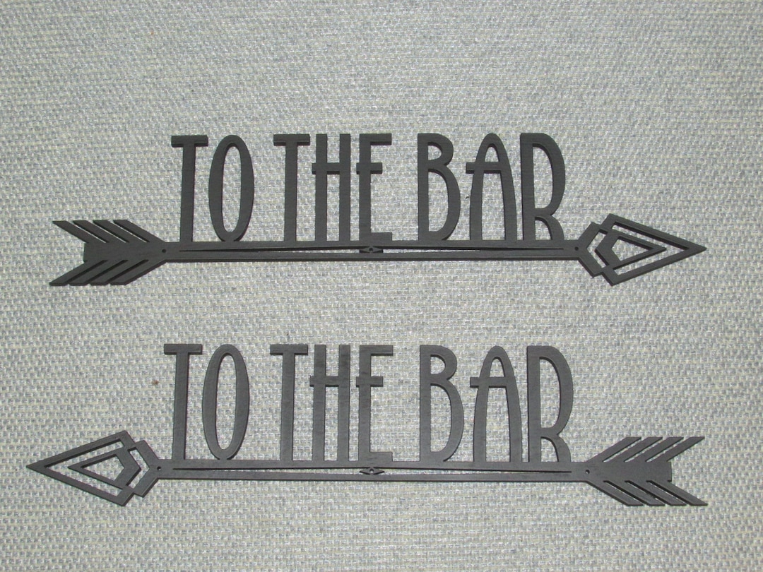 TO THE BAR Arrow Sign - Etsy