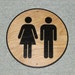 RESTROOM Down Arrow Script Word Silhouette STYLE WOODEN 16 Sign - Etsy