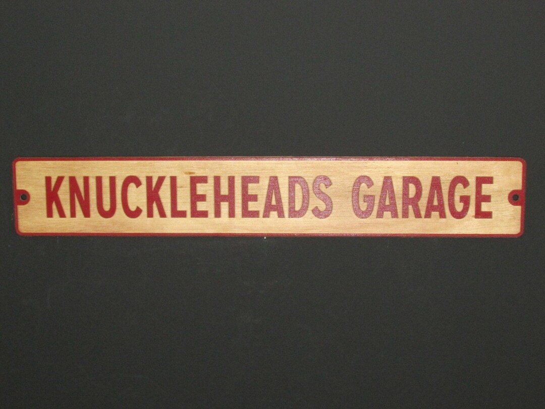 Knuckleheads Garage Wood Wall Sign Man Cave Garage Art - Etsy