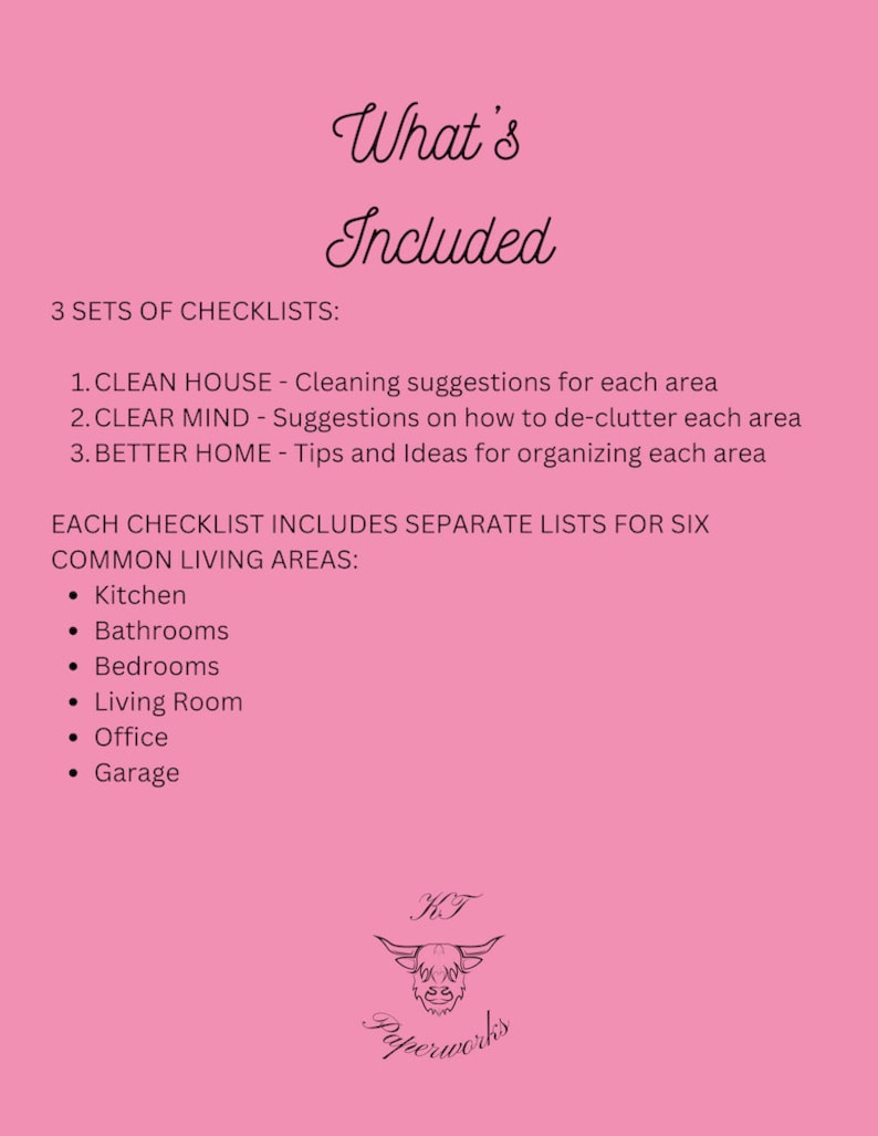 Spring Cleaning Checklist, Printable - Etsy
