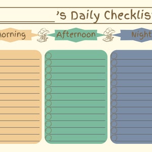 Chore Chart Daily Printable Checklist for Kids, Farm or Ranch Theme ...