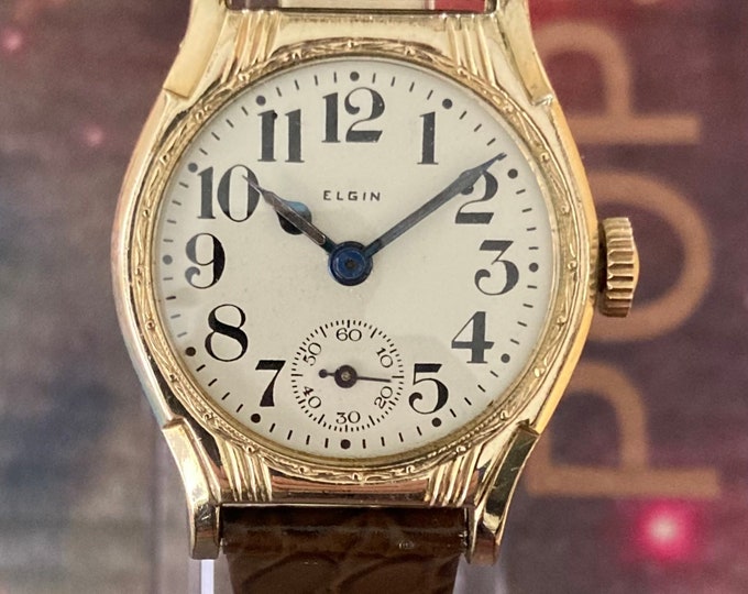 Elgin 1917 Art Deco Fancy Case Vintage Wrist Watch - Etsy