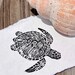 Sea Turtle - Hand-carved and Stamped Lino Print on 5"x7" Handmade ...