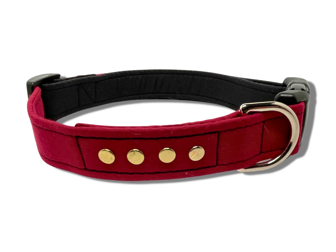 Dog Star Trek Red Collar | Customizable Rank With Metal Pips for Your ...