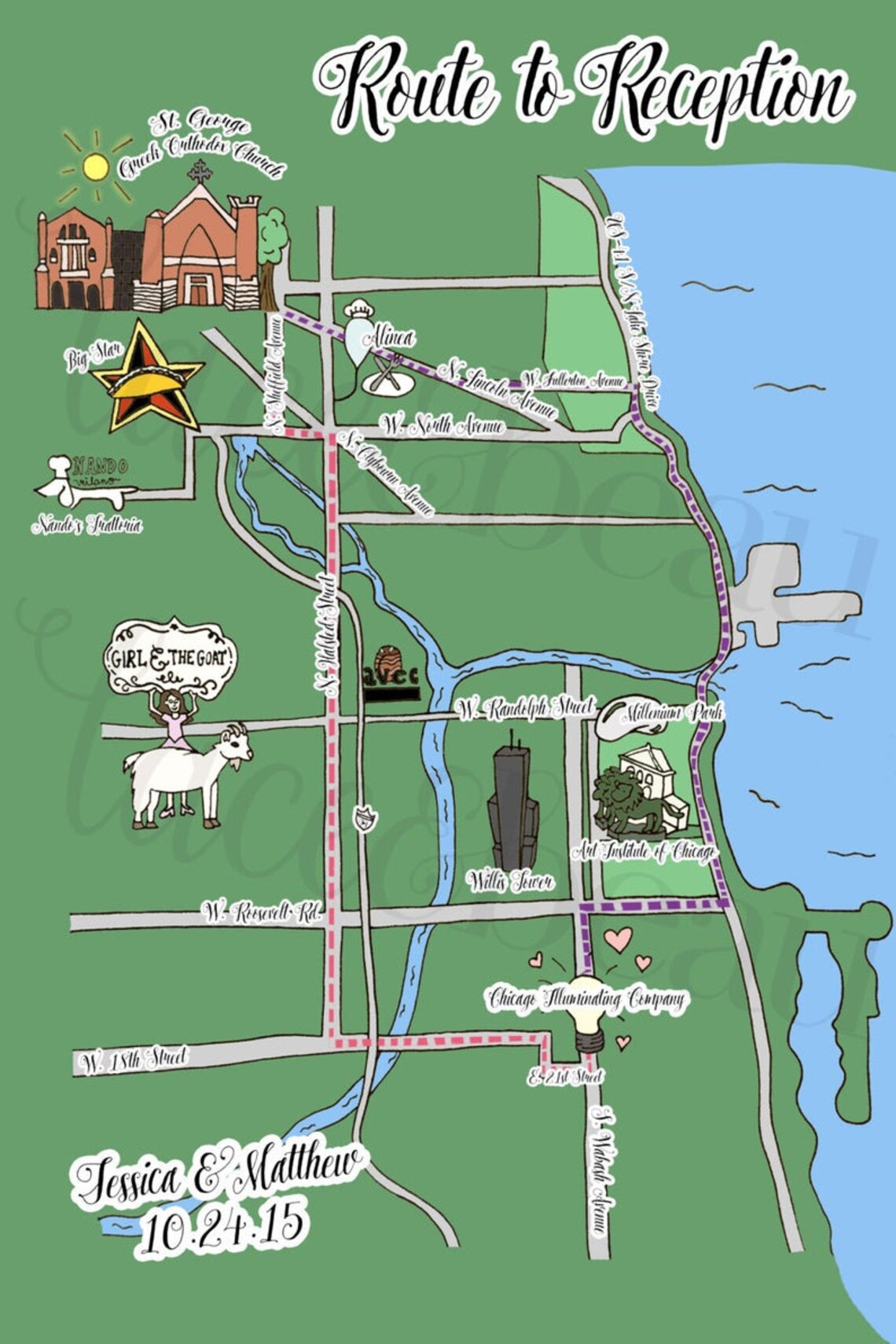 Our Story Map Custom Hand Drawn Wedding Map Printable Map | Etsy