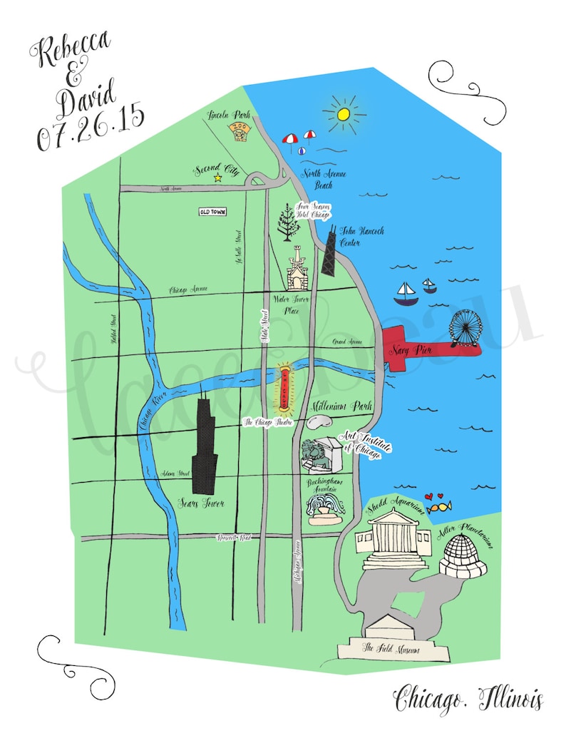 Custom Wedding Map Printable DIY, Map of Wedding Ceremony and Reception ...
