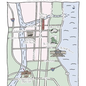 Our Story Map Custom Hand Drawn Wedding Map Printable Map - Etsy