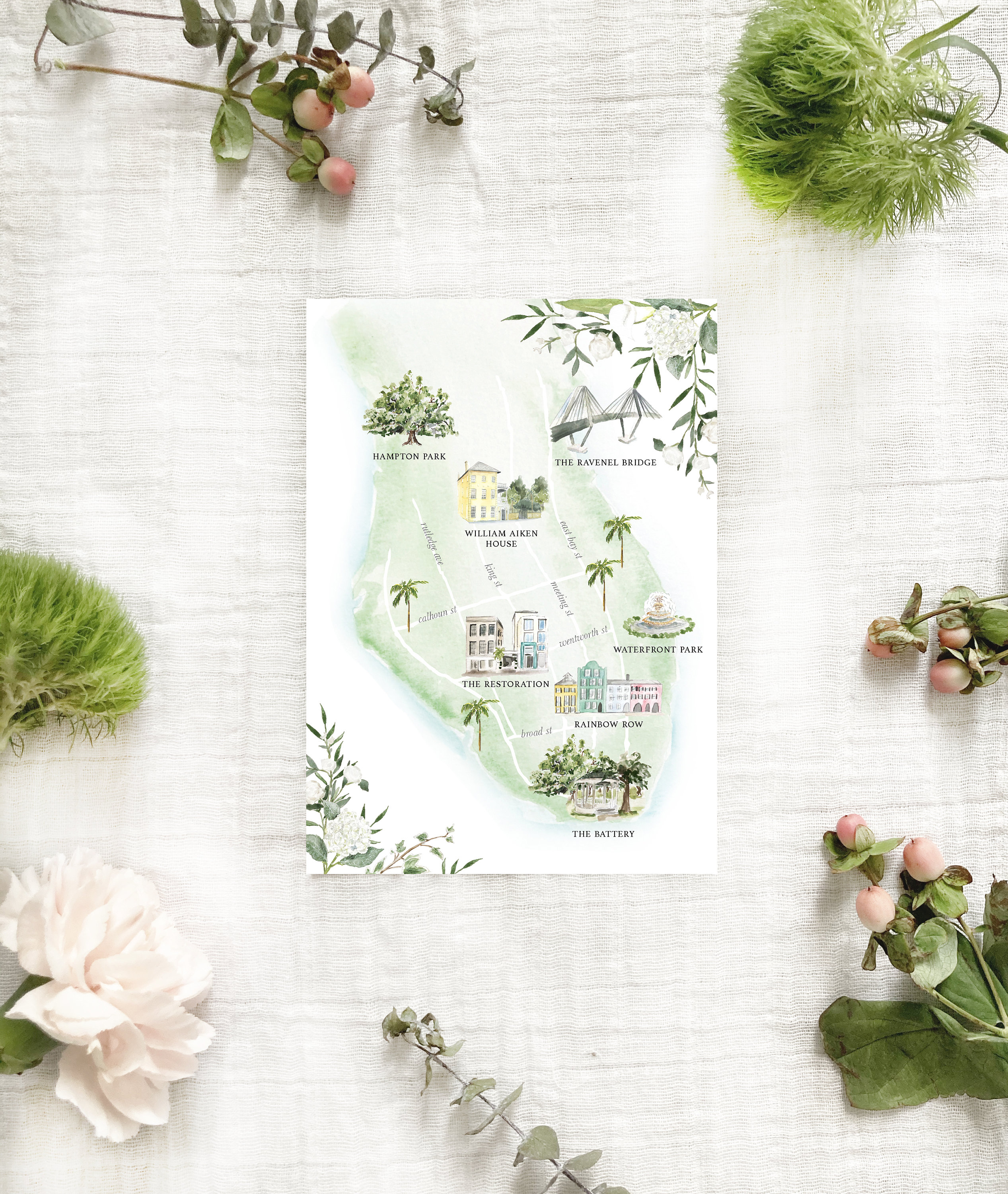 Custom Wedding Map - Etsy
