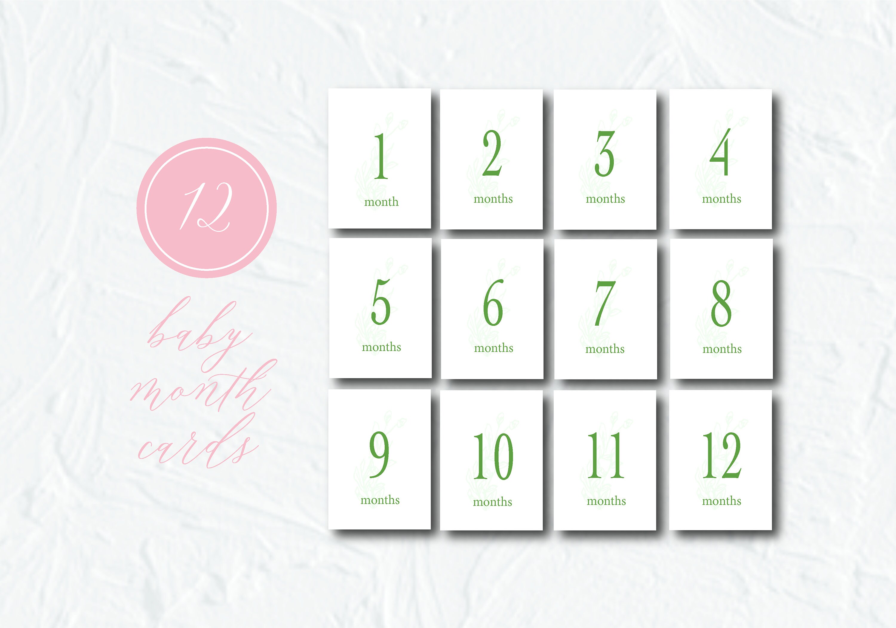 Milestone Card Set | Baby Month Cards | Baby Girl Milestone Cards ...
