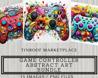 Abstract Neon Game Controller Art Design Digital Download Png File - Etsy