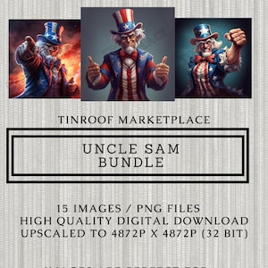 Uncle Sam Art Bundle High Quality Uncle Sam Digital Images Commercial ...