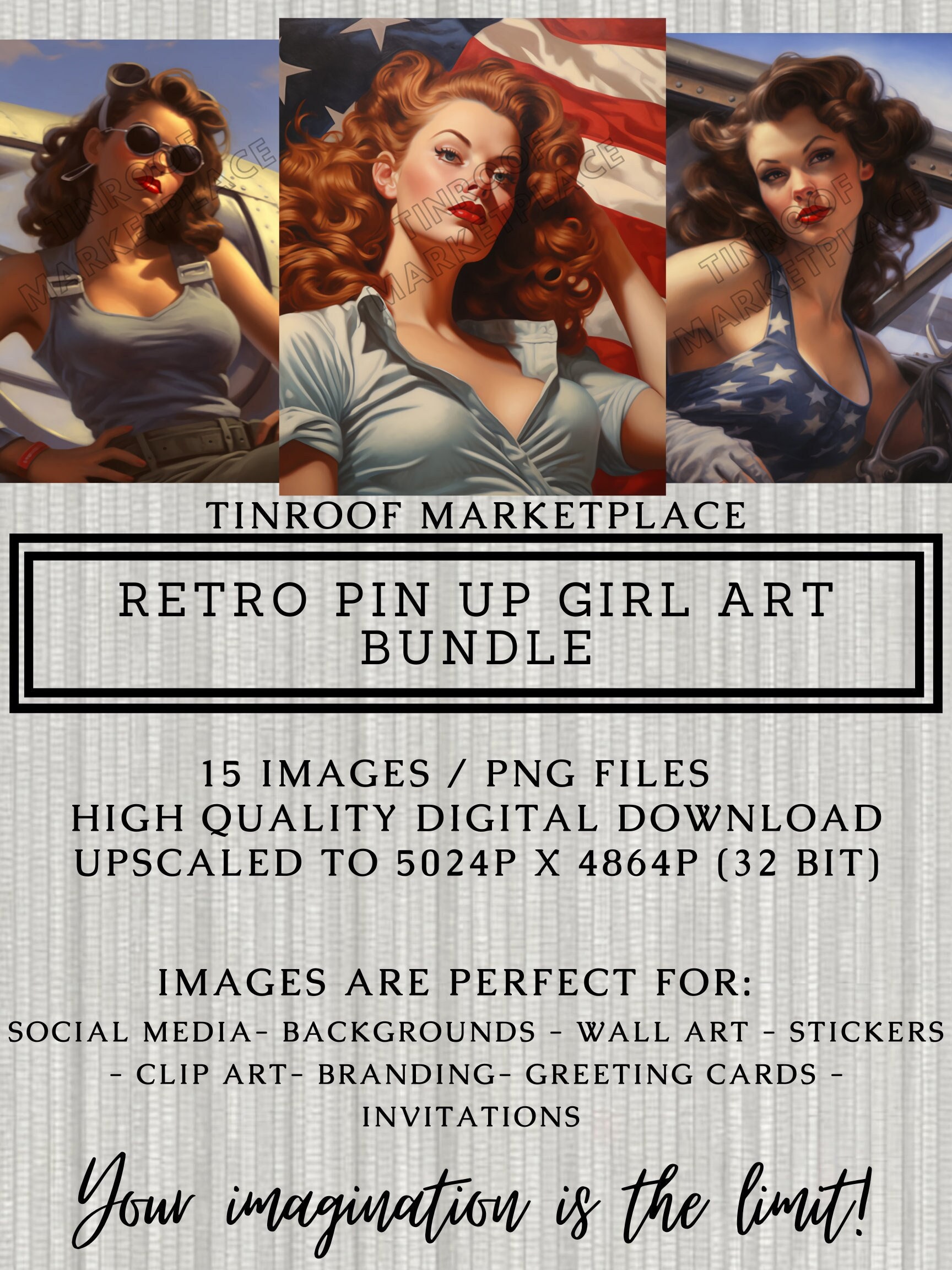 Retro Pinup Girl Art Bundle High Quality Pinup Girl Png Images