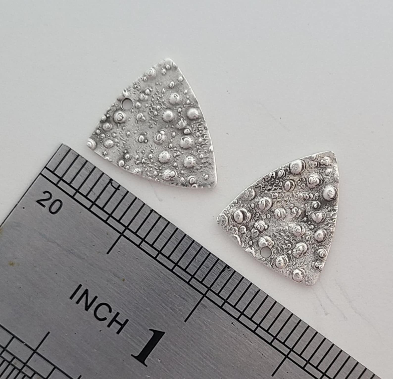 Artisan Fine Silver Earring Charms Earring Pair Silver Findings Silver ...