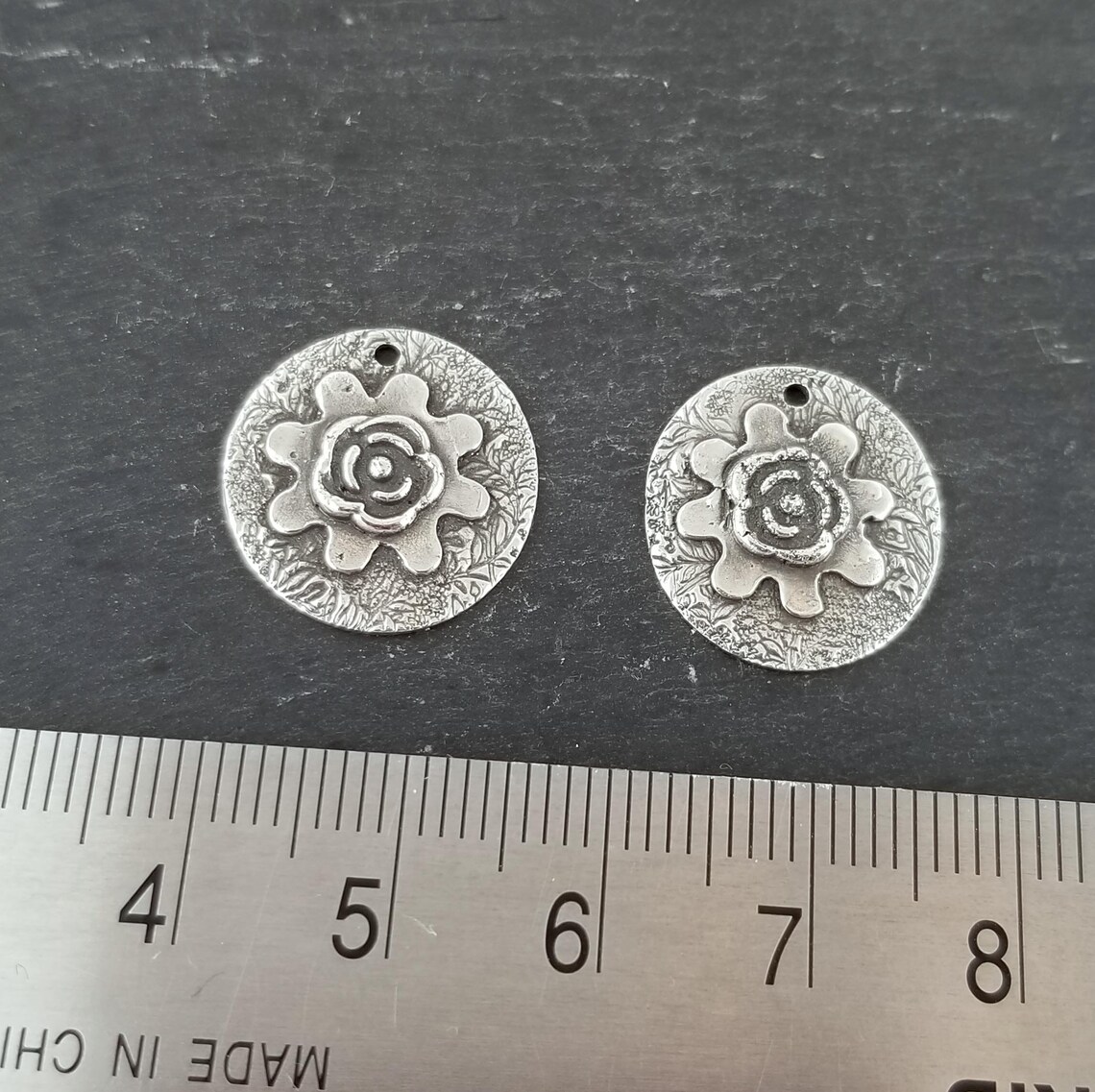 Artisan Fine Silver Earring Charms Earring Pair Silver Findings Silver ...