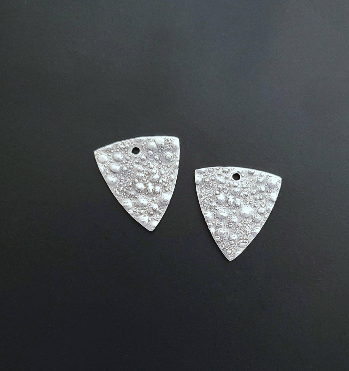 Artisan Fine Silver Earring Charms Earring Pair Silver Findings Silver ...