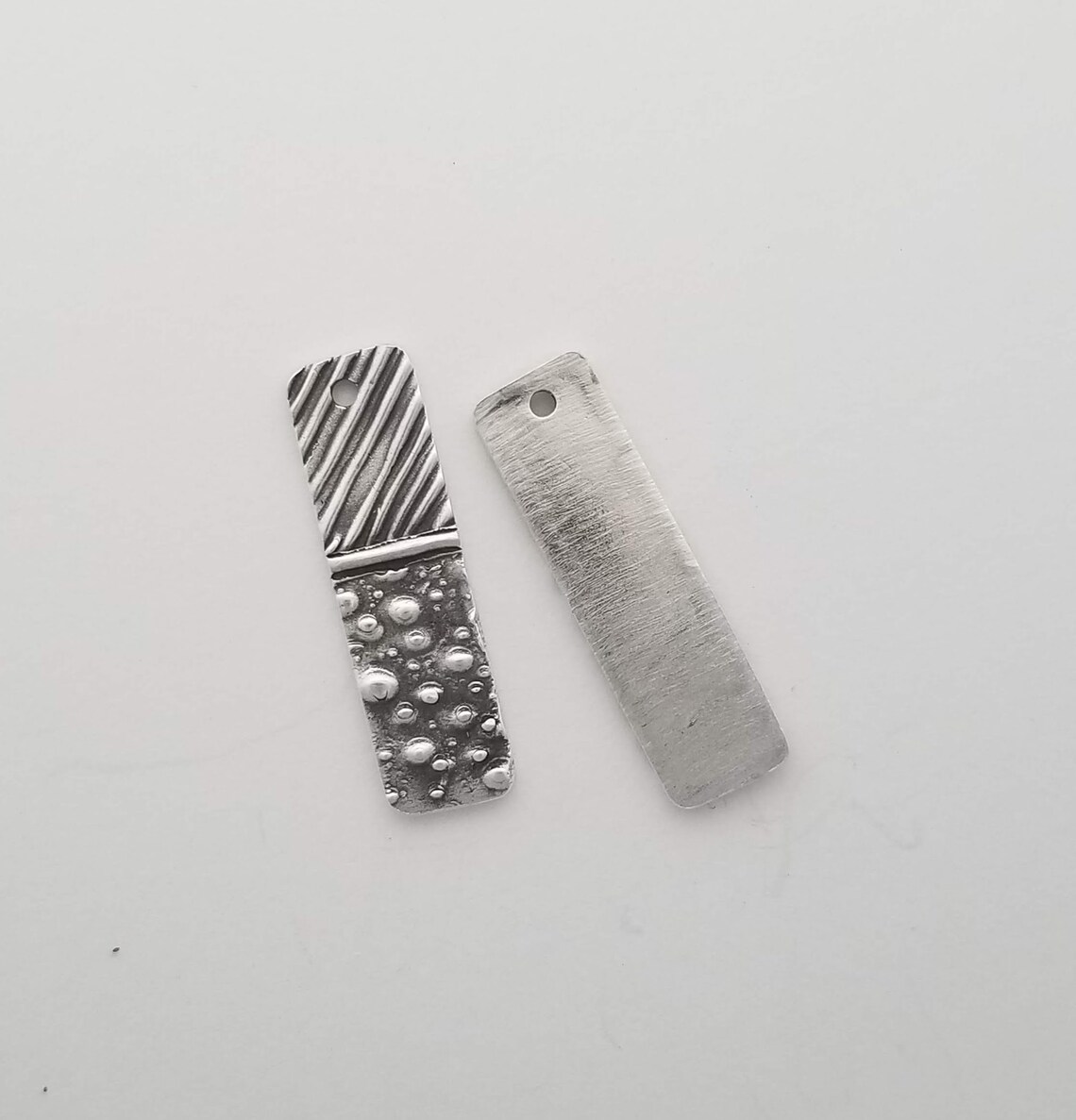 Artisan Fine Silver Earring Charms Earring Pair Silver Findings Silver ...