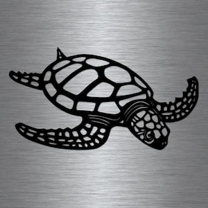 Sea Turtle Metal Sign, Metal Wall Art, Metal Wall Decor, Metal Turtle ...