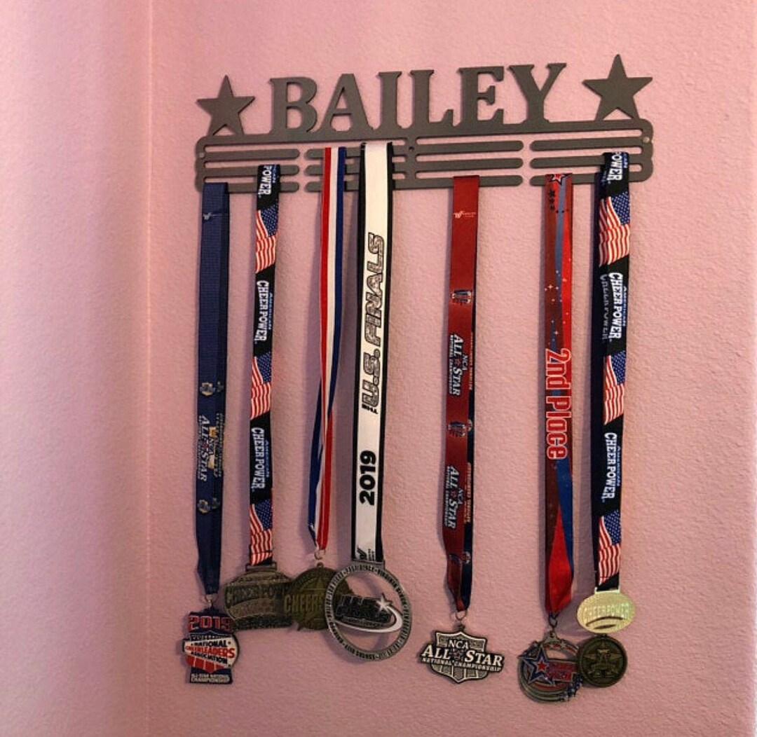Custom Name- Medal Hanger Holder Display Rack 3 RUNG - Etsy