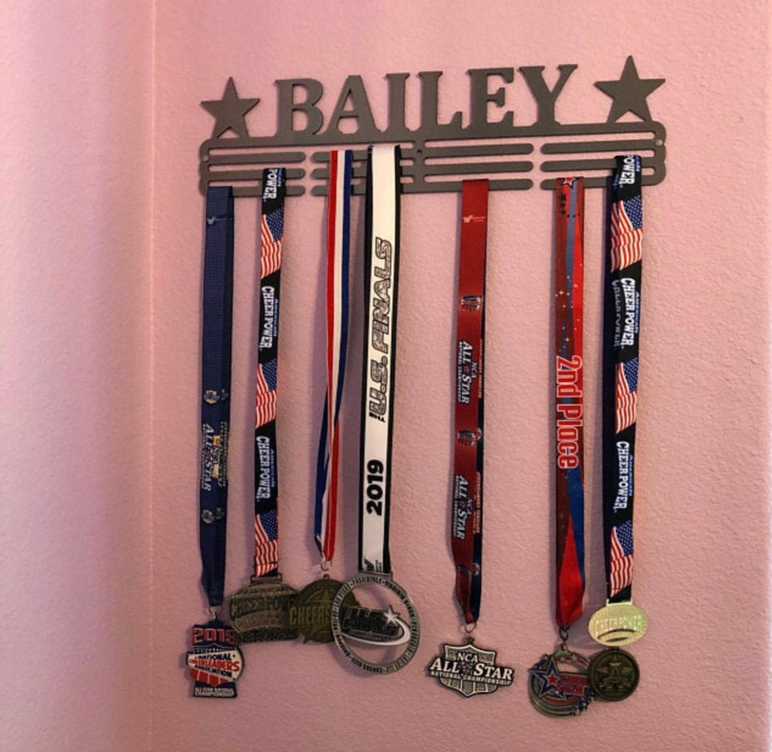 Custom Name Medal Hanger Holder Display Rack 3 RUNG - Etsy