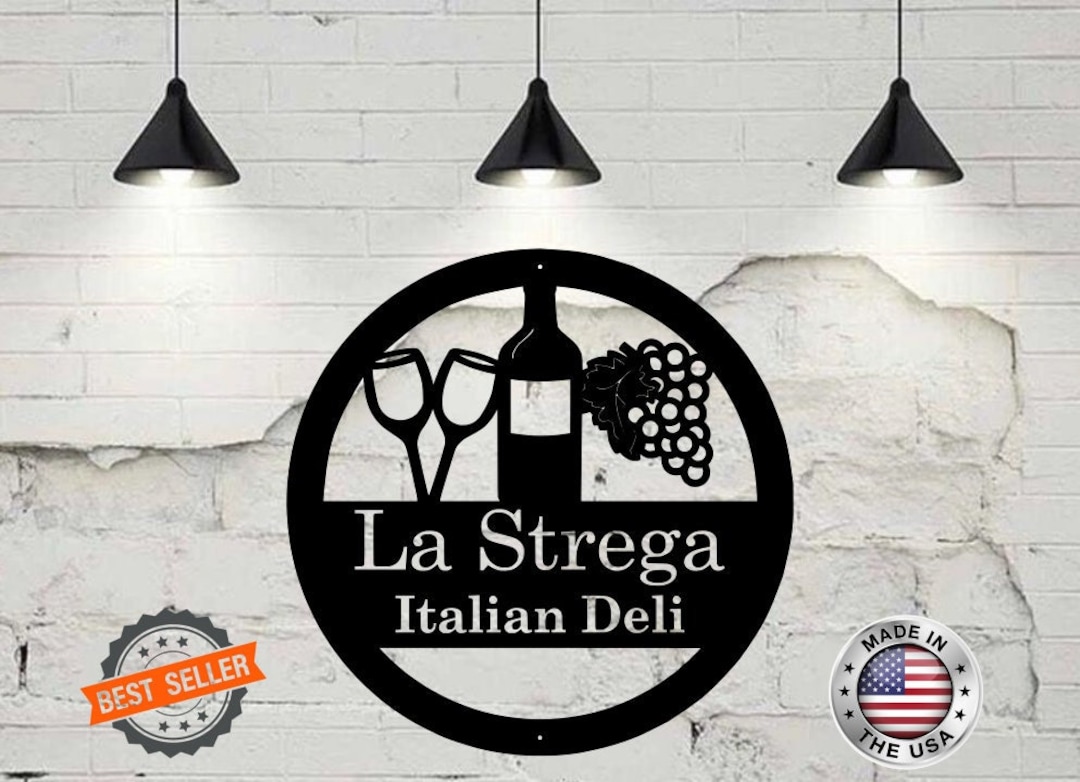 Personalized Wine Sign, Metal Wine Name Sign, Mothers Day Gift, Kitchen ...