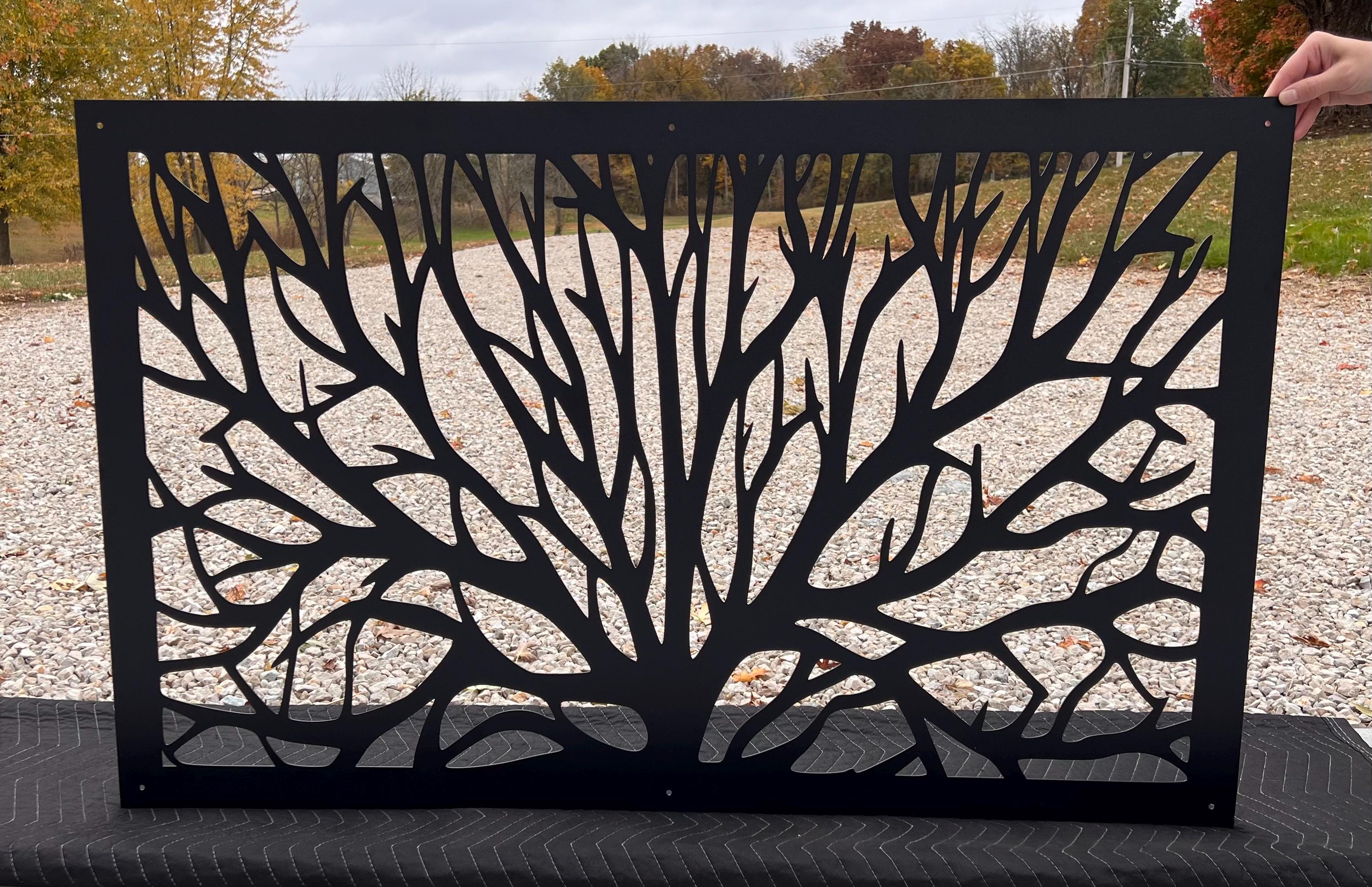 Tree Railing Metal Insert, Metal Panel, Metal Privacy Screen, Fence ...