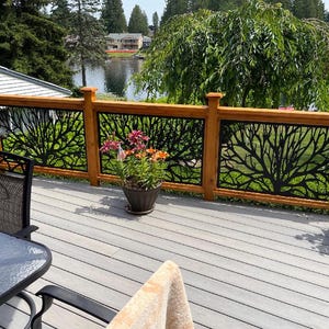 Tree Railing Metal Insert, Metal Panel, Metal Privacy Screen, Fence ...