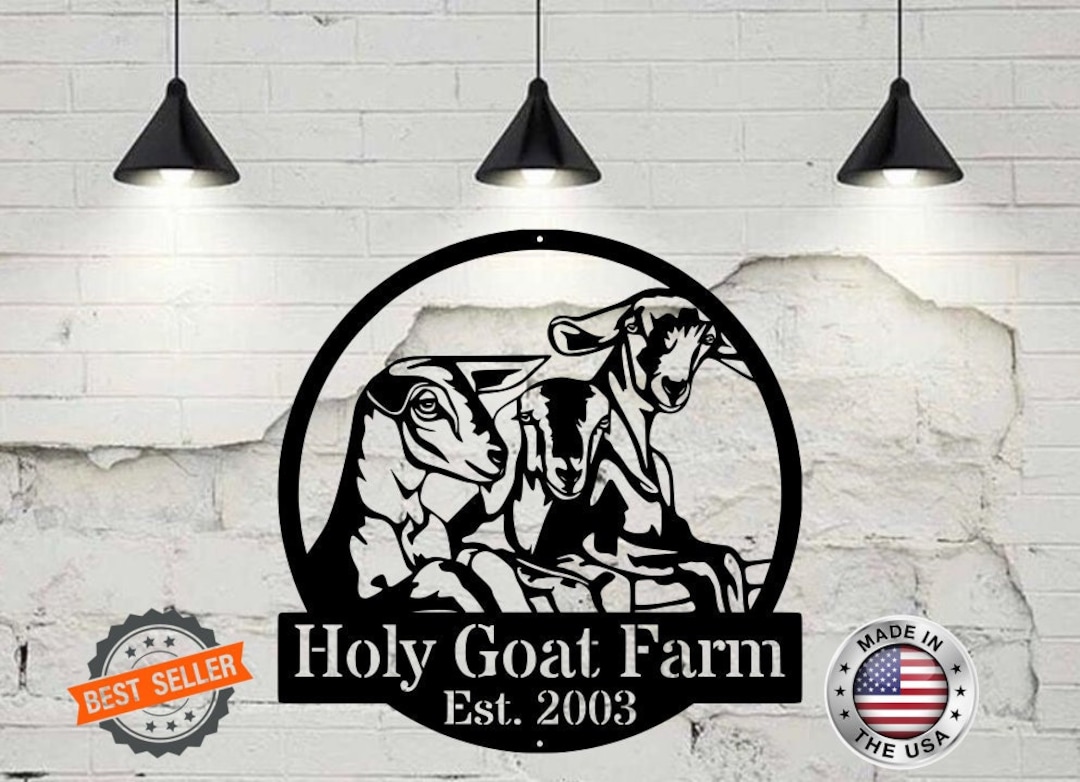 Metal FARM SIGN , Personalized Goat Metal Sign - Personalized Family ...