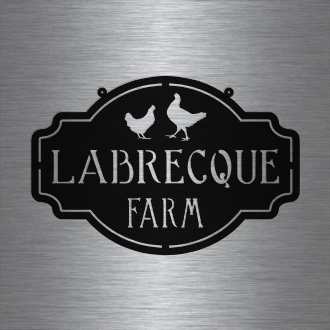 Metal FARM SIGN , Chickens - Personalized Family Name Metal Sign ...