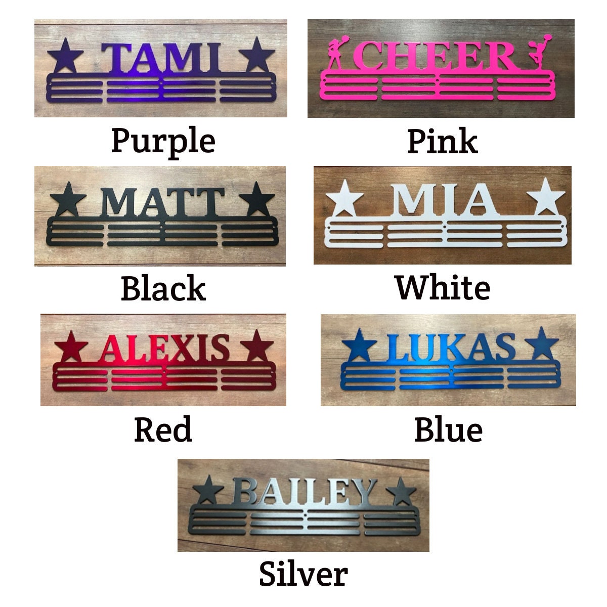 Custom Name- Medal Hanger Holder Display Rack 3 RUNG - Etsy