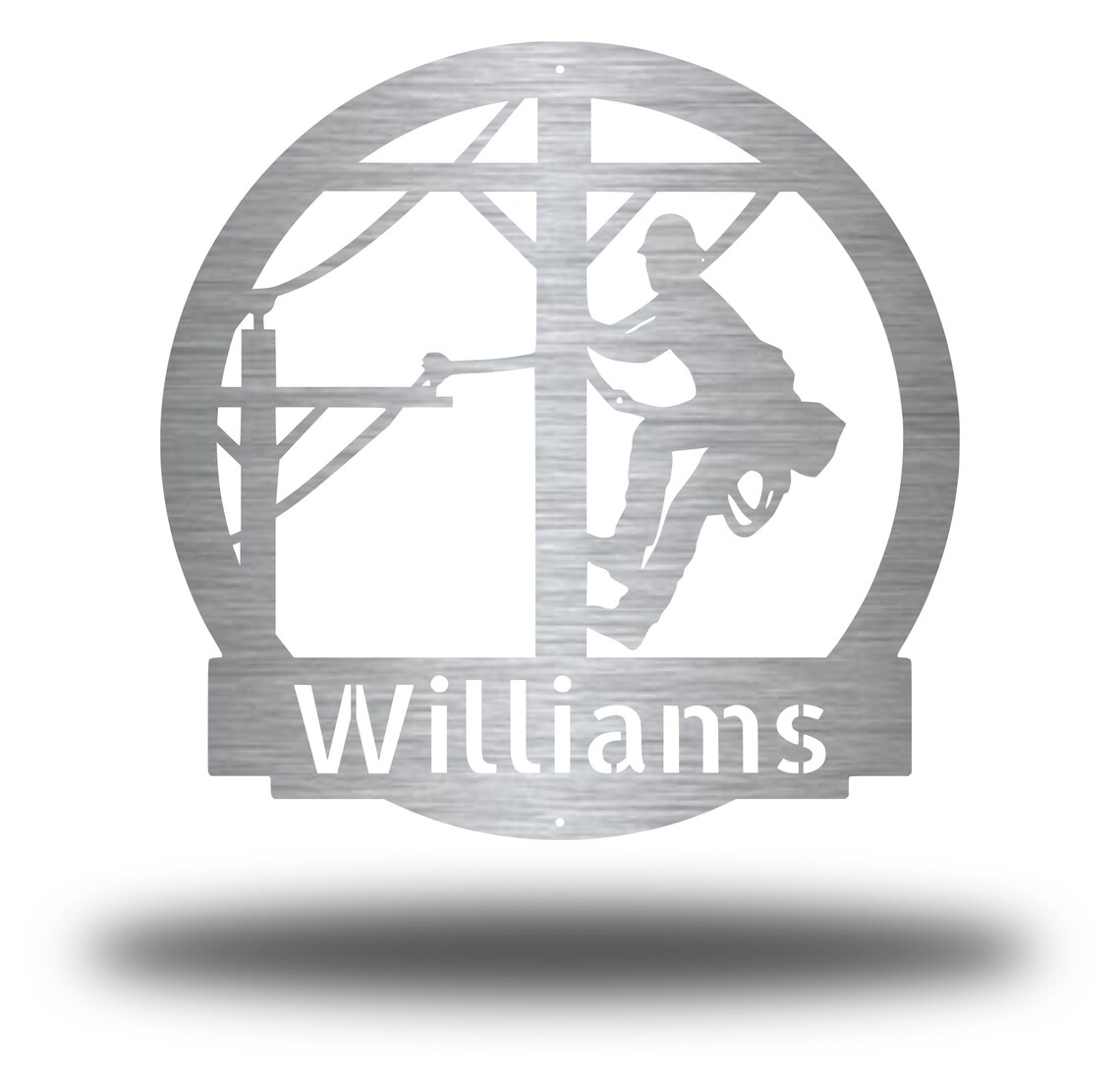 Personalized Lineman Last Name Metal Sign Lineman Gift | Etsy