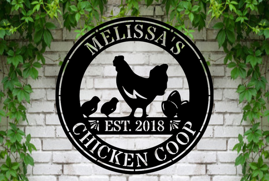 Personalized Chicken Coop Sign, Hen House Coop Sign, Our Little Coop ...