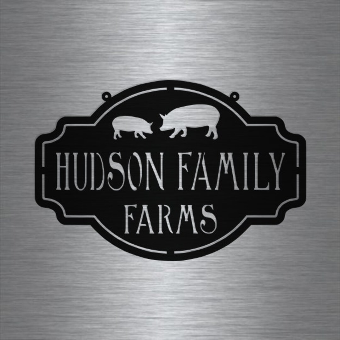 Metal FARM SIGN , Pigs - Personalized Family Name Metal Sign ...