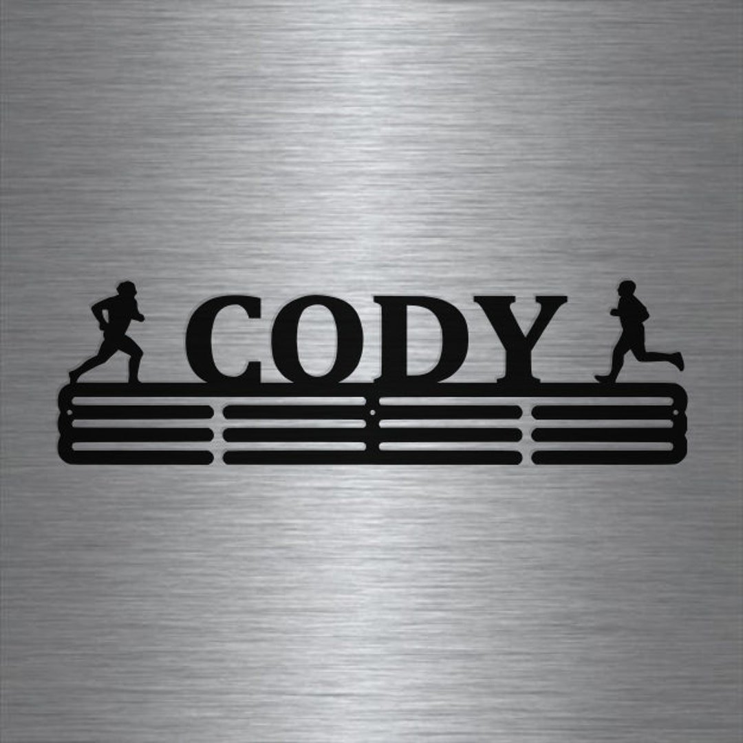 Running Marathon Custom Name- Medal Hanger Holder Display Rack 3 RUNG ...